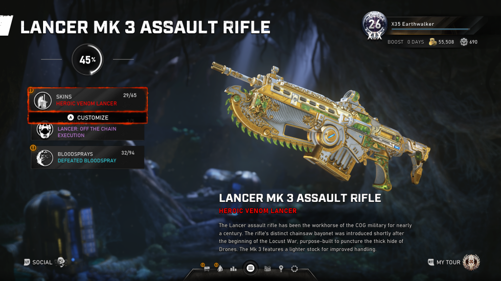 Gears 5. The Lancer is more garbage! - X35 Earthwalker